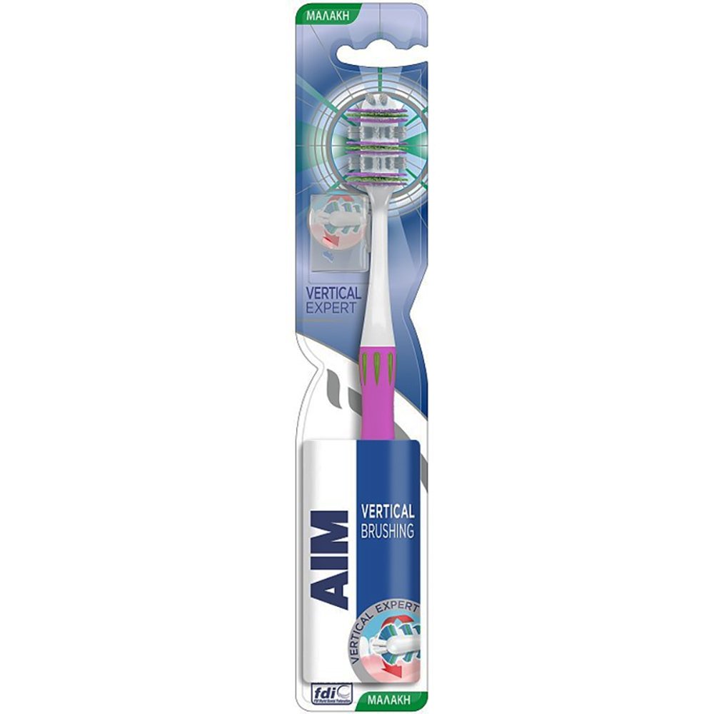 Aim Vertical Expert Toothbrush Soft 1 Парче - Фуксия | AptekaPromahon.com