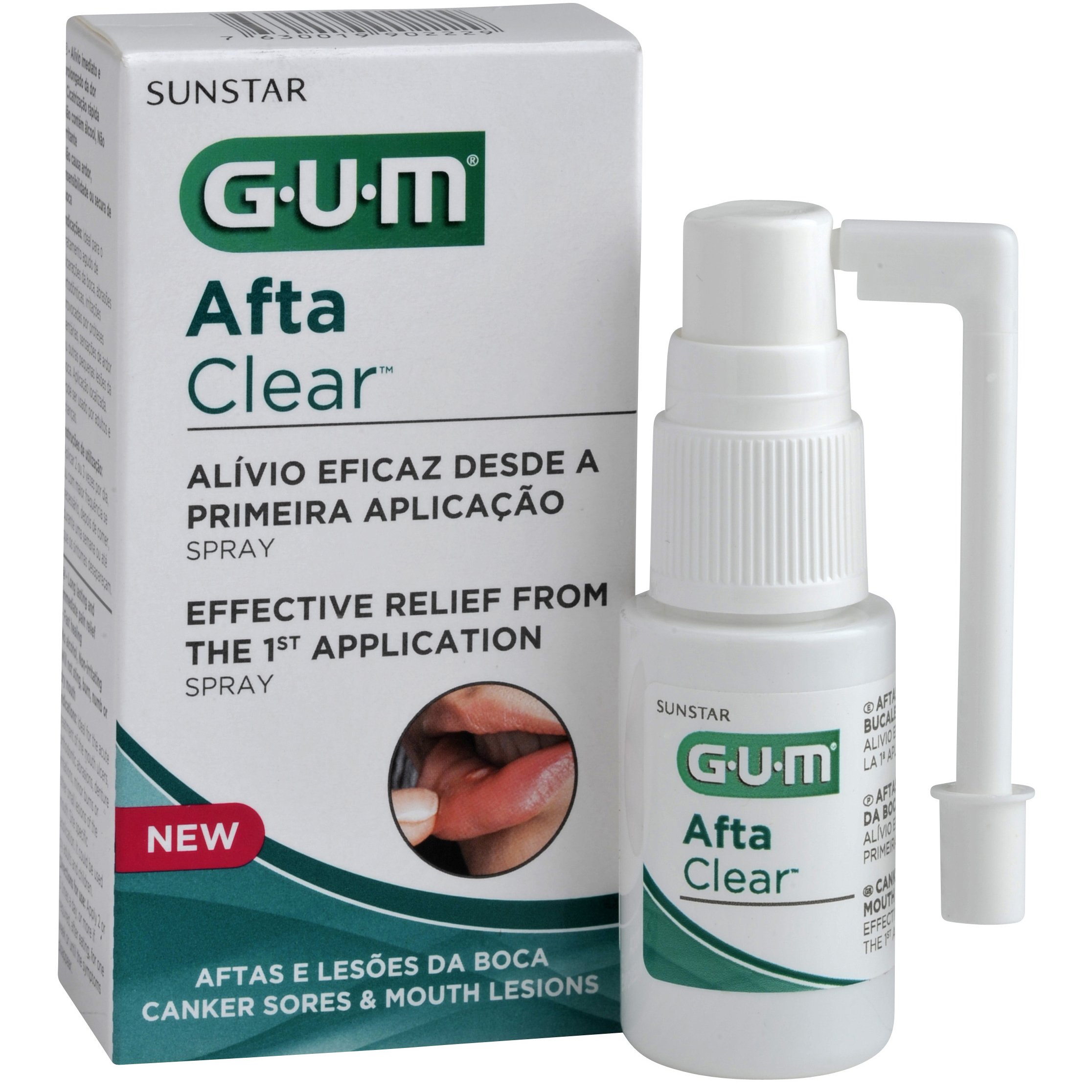 Gum Afta Clear Spray Дълготраен спрей за незабавно облекчаване на ...