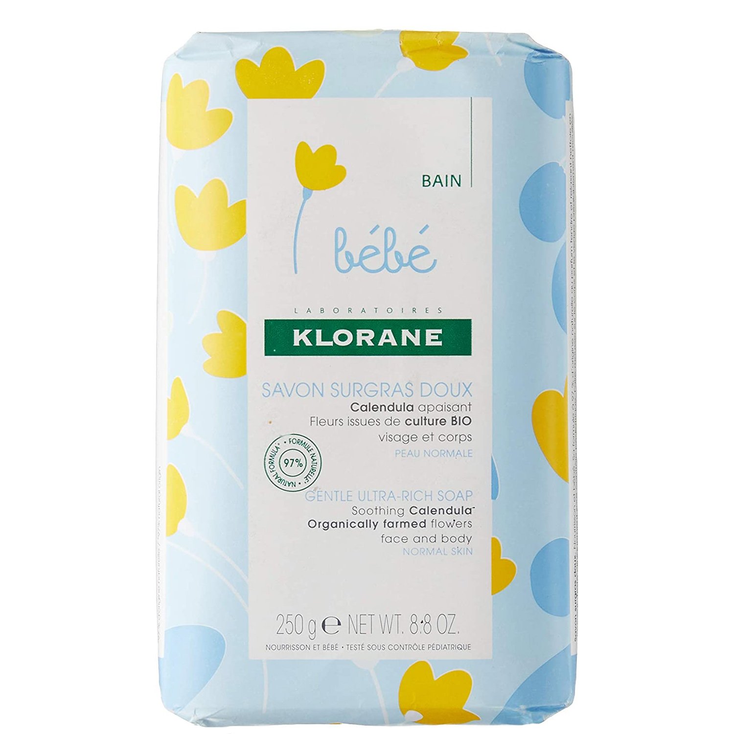 Klorane Bebe Gentle Ultra Rich Soap with Organic Calendula 250gr ... Klorane Bebe Gentle Ultra Rich Soap with Organic Calendula 250gr ...