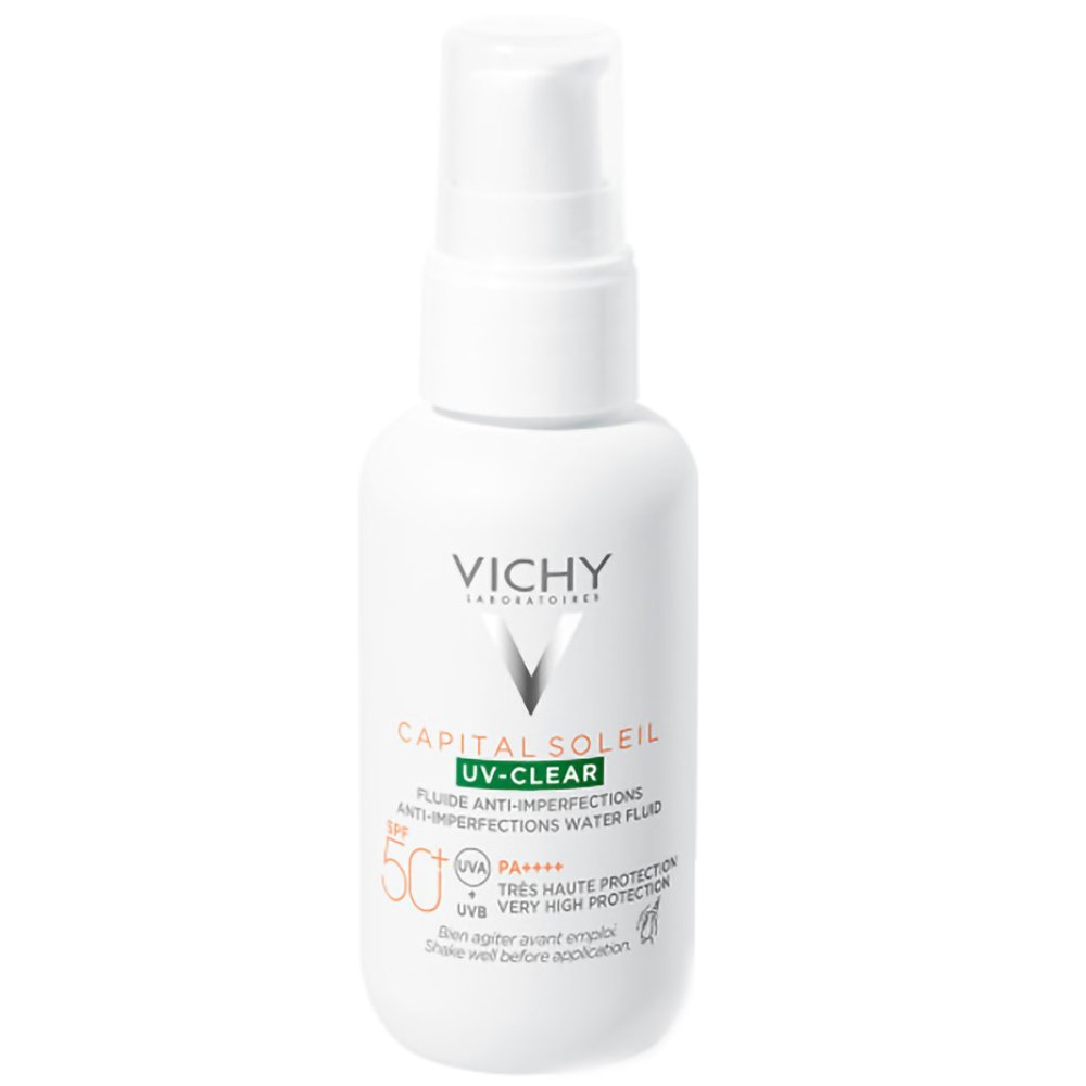 Vichy Capital Soleil UV-Clear Spf50+ Anti-Imperfections Water Fluid 40ml | AptekaPromahon.com